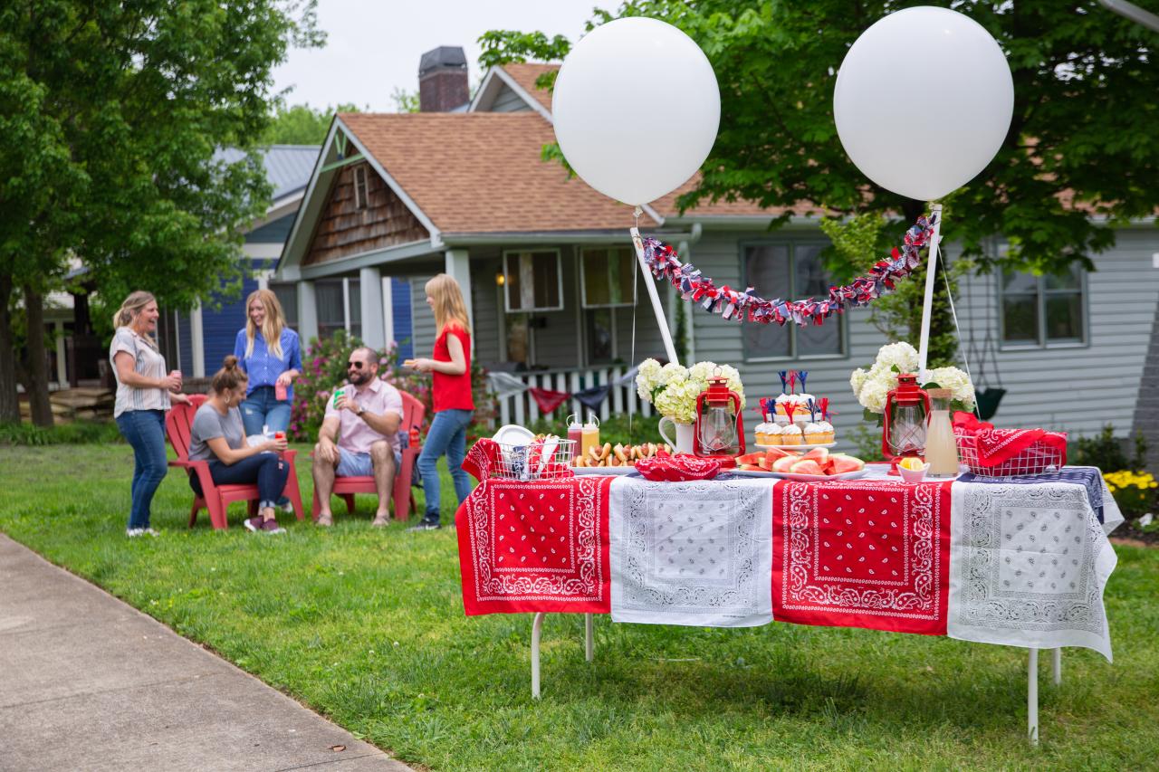 How to decorate your lawn on house party - Backet Hat